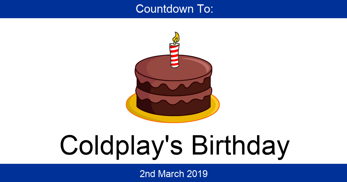 Coldplay's Birthday Countdown!