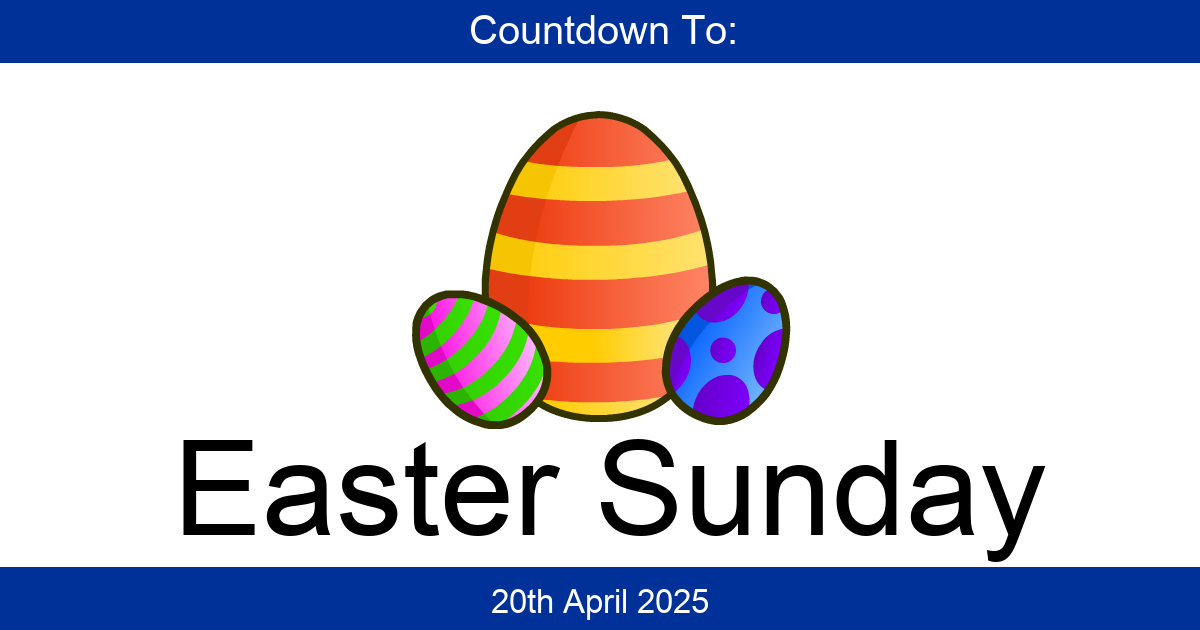 Countdown To Easter Sunday | Days Until Easter Sunday