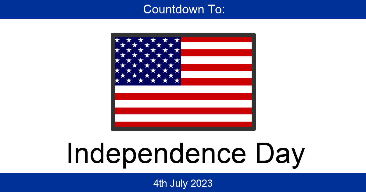 Countdown To Independence Day | Days Until Independence Day
