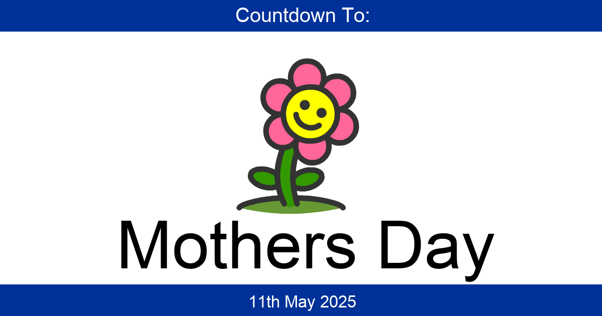 Countdown To Mothers Day | Days Until Mothers Day