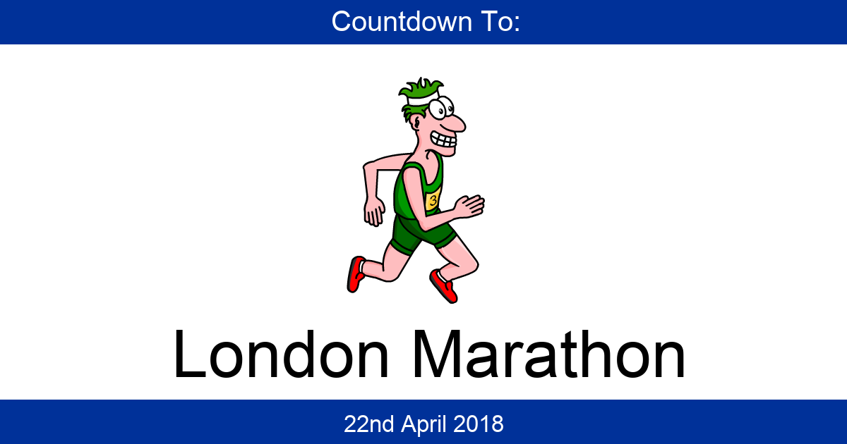 Countdown To London Marathon | Days Until London Marathon