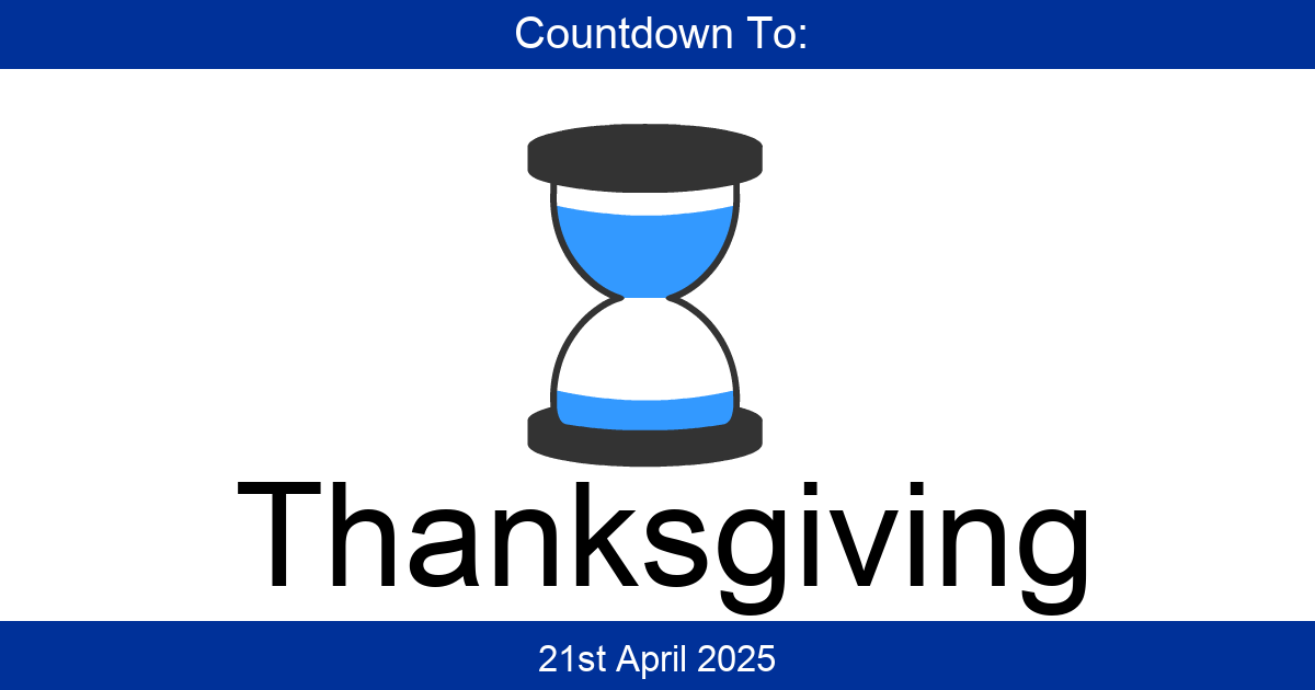 Countdown To Thanksgiving | Days Until Thanksgiving