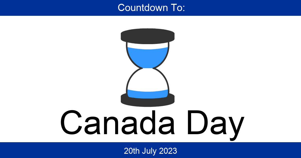 Countdown To Canada Day | Days Until Canada Day