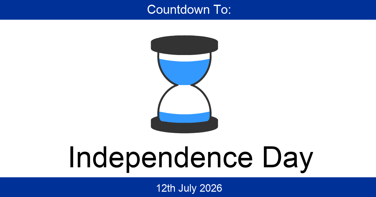 Countdown To Independence Day | Days Until Independence Day