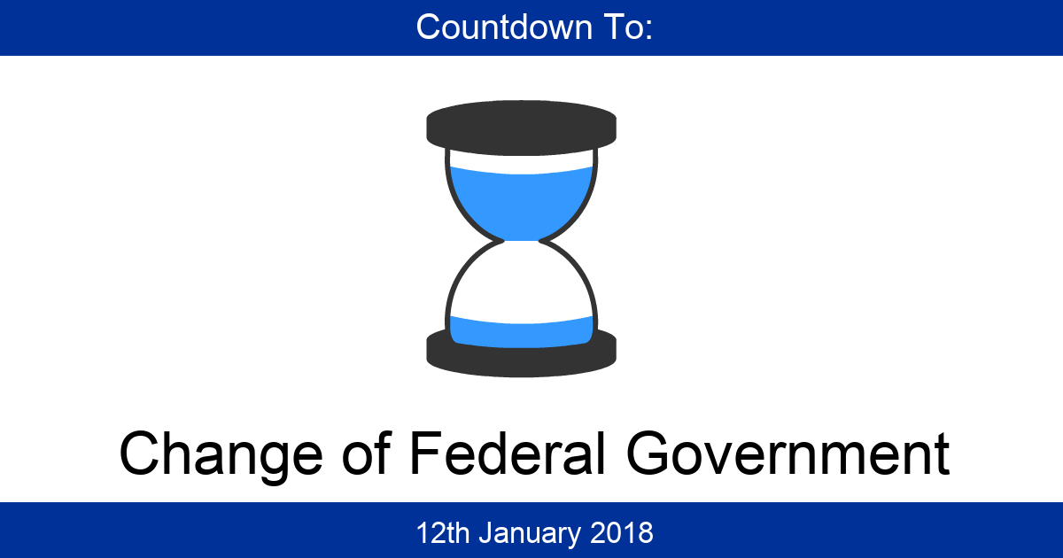 Countdown To Change of Federal Government | Days Until Change of ...