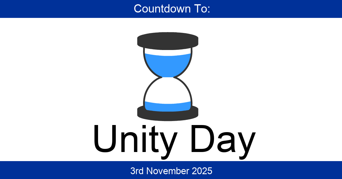 Countdown To Unity Day | Days Until Unity Day
