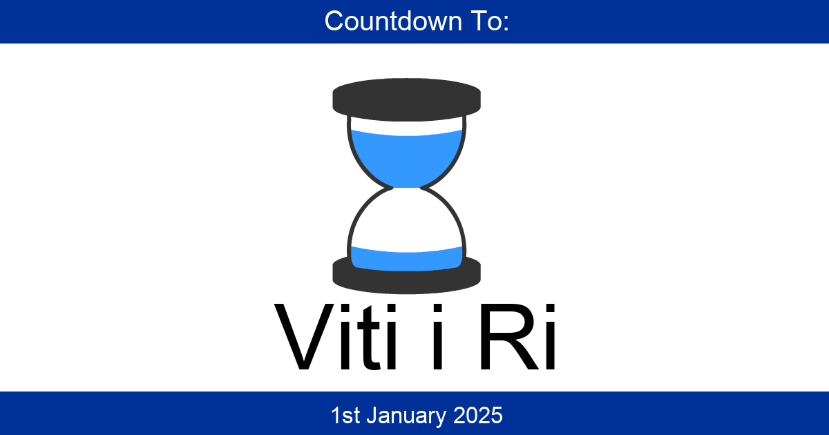 Countdown To Viti i Ri | Days Until Viti i Ri