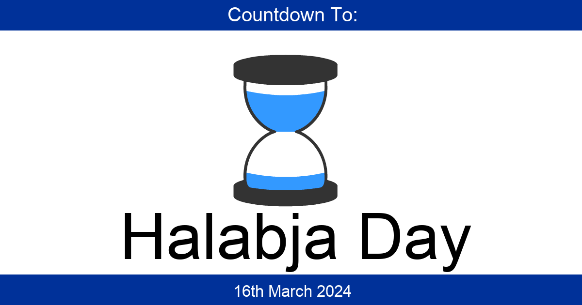 Countdown To Halabja Day | Days Until Halabja Day
