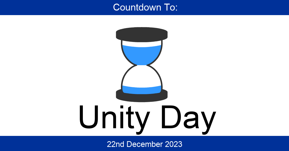 Countdown To Unity Day | Days Until Unity Day