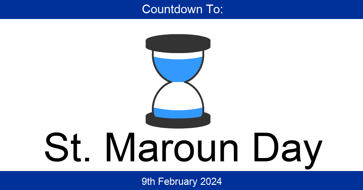 Countdown To St. Maroun Day | Days Until St. Maroun Day